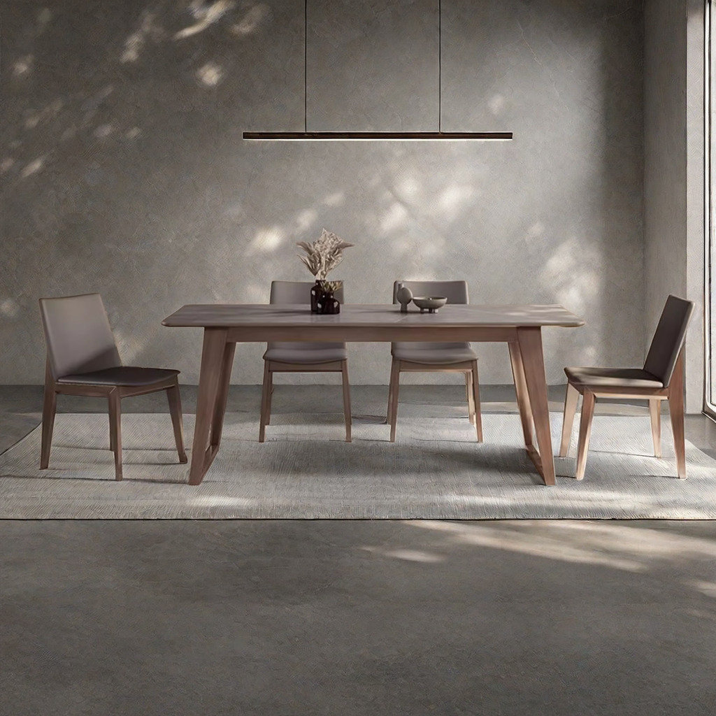 Elysian Haven Furnishings Modern Rock Plate Dining Table And Chairs 5 ...