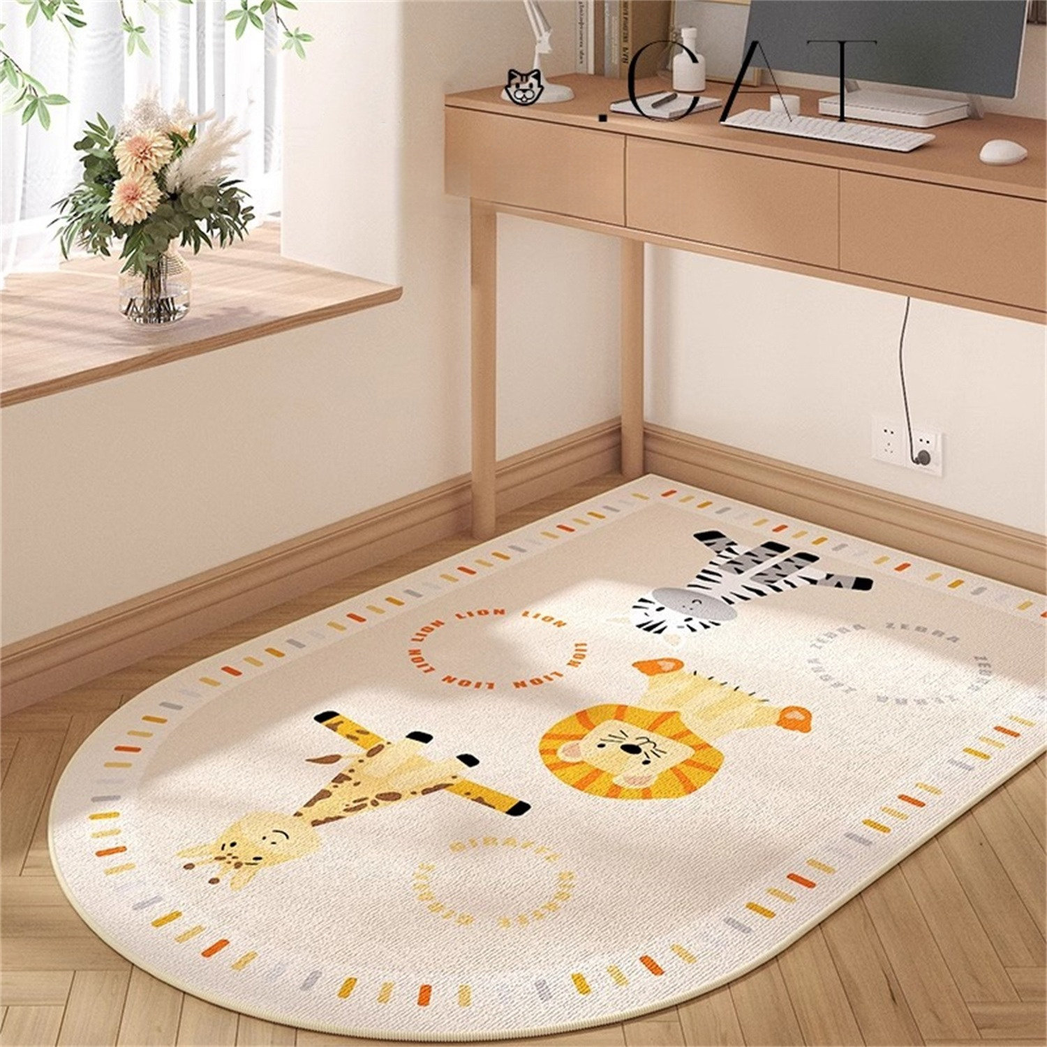 JINXI Study Room Carpet - Desk Chair Mat, High-End Bedroom Wood Floor ...