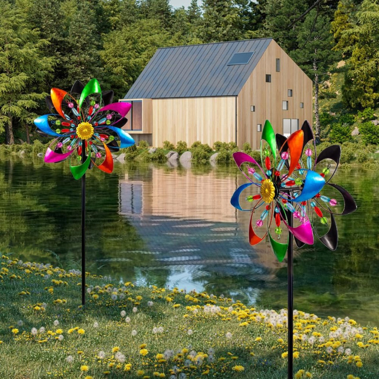 Dakota Fields 13.4” Wind Spinners Outdoor Metal Wind Spinner Vintage ...