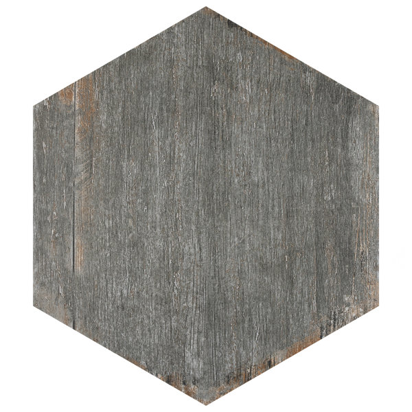 Merola Tile Retro Hex 14" x 16" Porcelain Wood Look Wall & Floor Tile ...