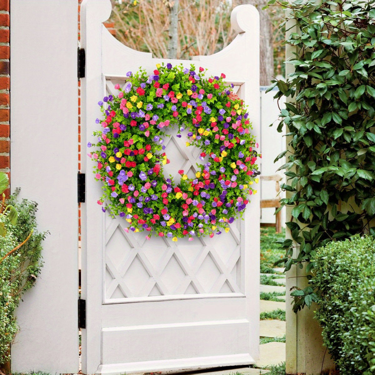 Primrue Spring Summer Front Door Wreath | Wayfair