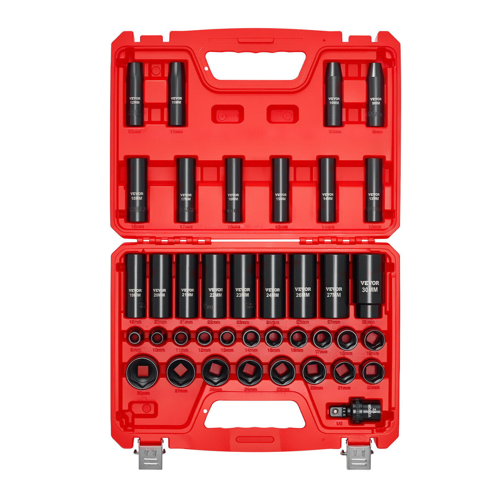17 Stories 1/2 in Drive Impact Socket Set, 39 Piece, 6 Point Deep ...