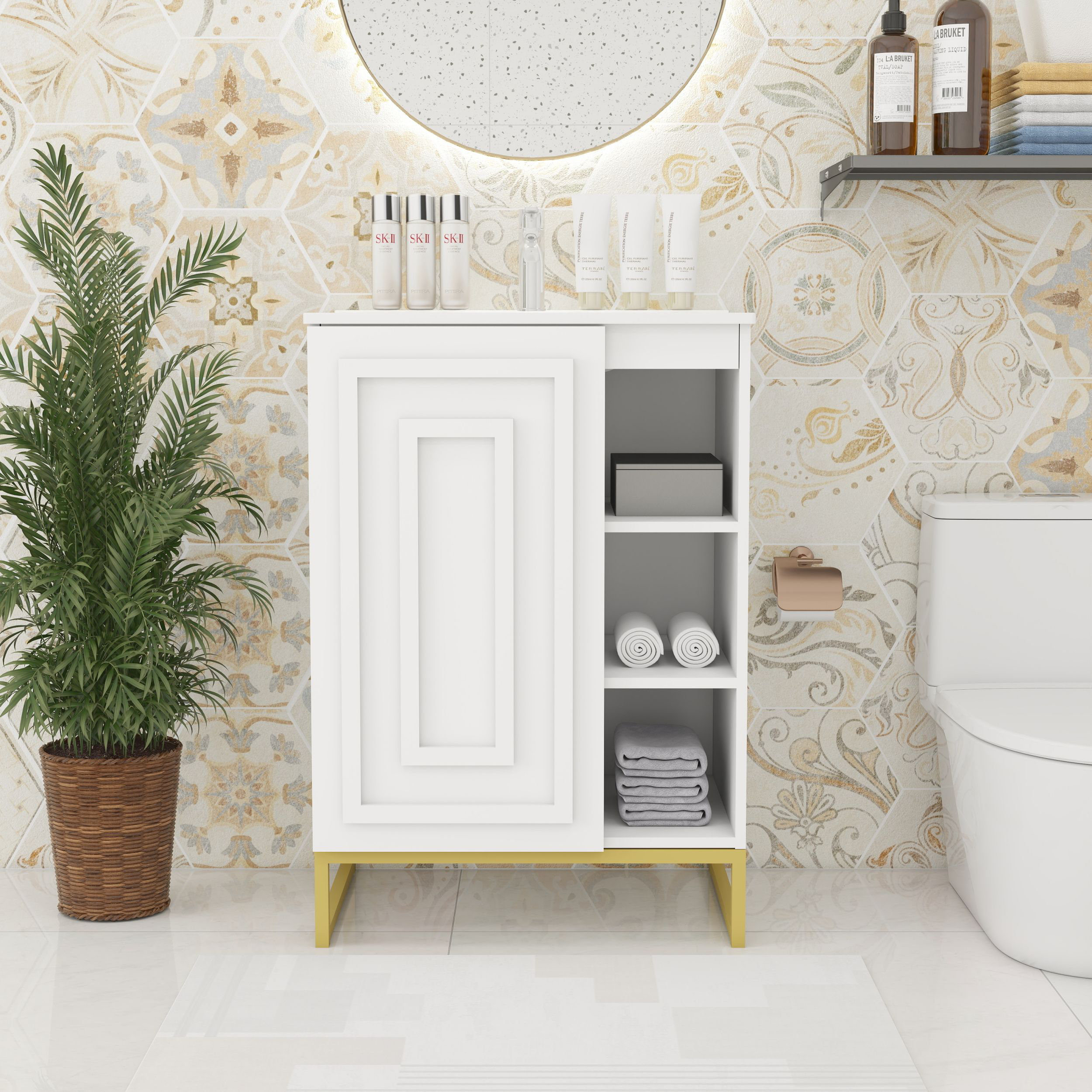 Mercer41 Jache 24 Single Bathroom Vanity with Top | Wayfair