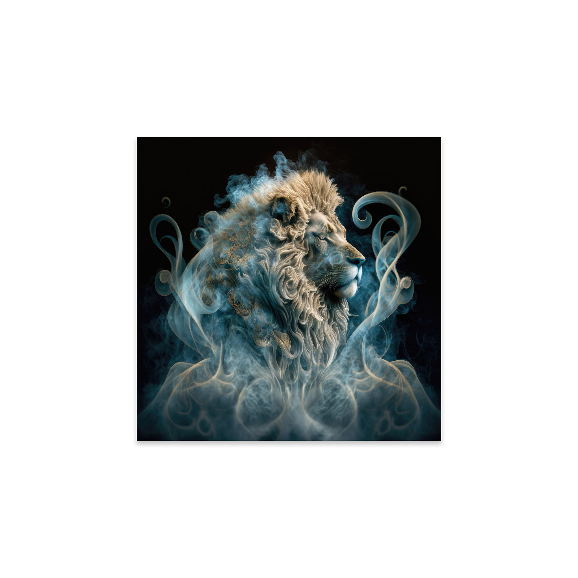 Latitude Run® Smokey Vape Lion Print On Acrylic Glass | Wayfair