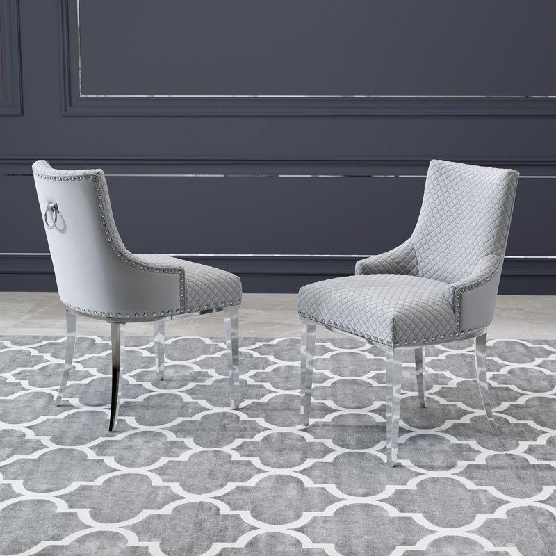 Everly Quinn Lutisha Tufted Velvet Armchair Dining Chair | Wayfair