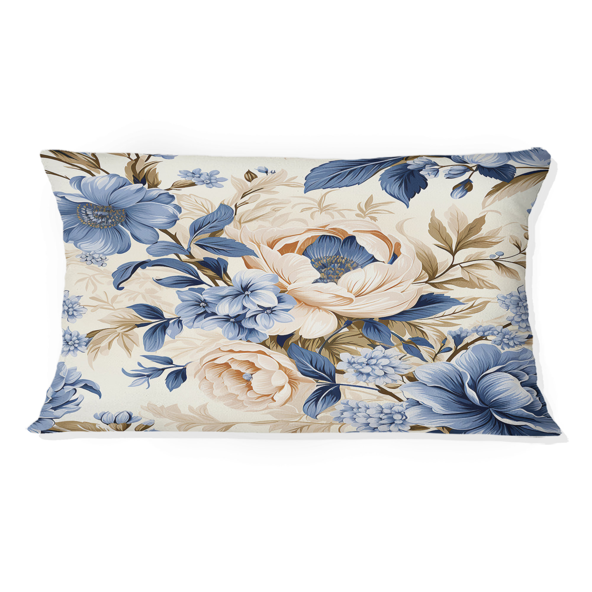 Design Art Cobalt Blue Victorian Rococo Victorian Pattern - Floral ...