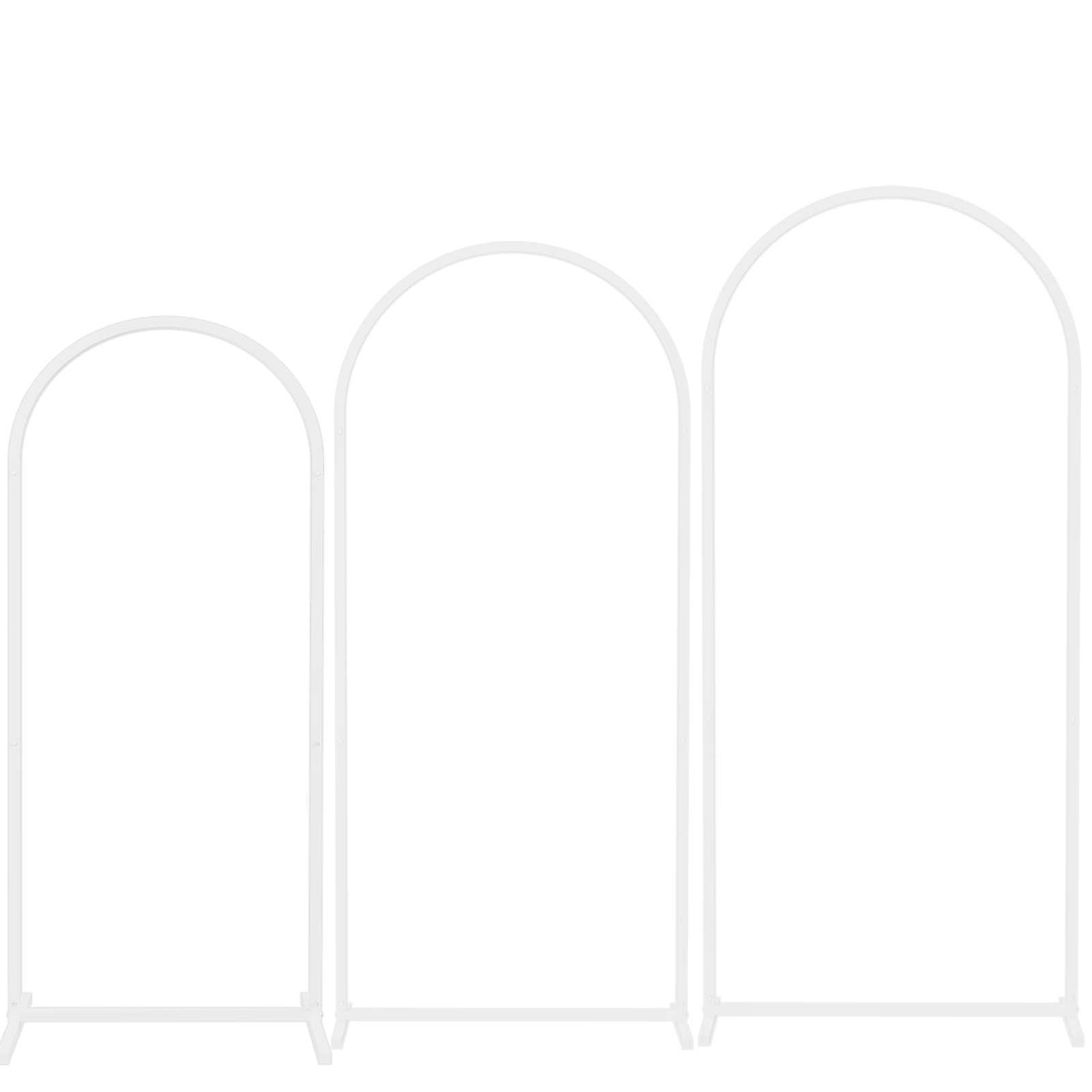 LUVODI DIY Set Of 3 White Metal Arch Wedding Backdrop Stand 3 Sizes ...