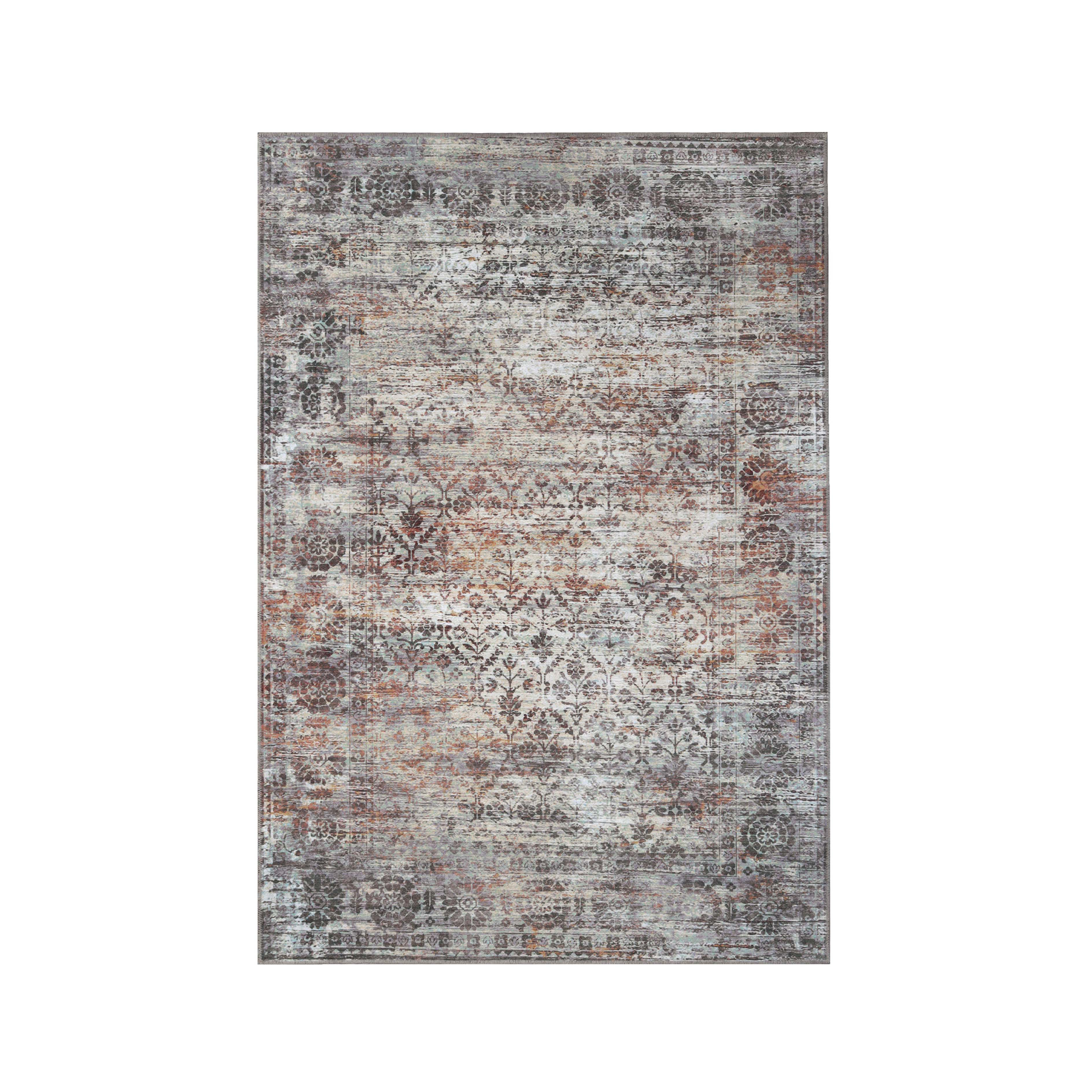 Williston Forge Distressed Diamond Lattice Indoor Rug | Wayfair