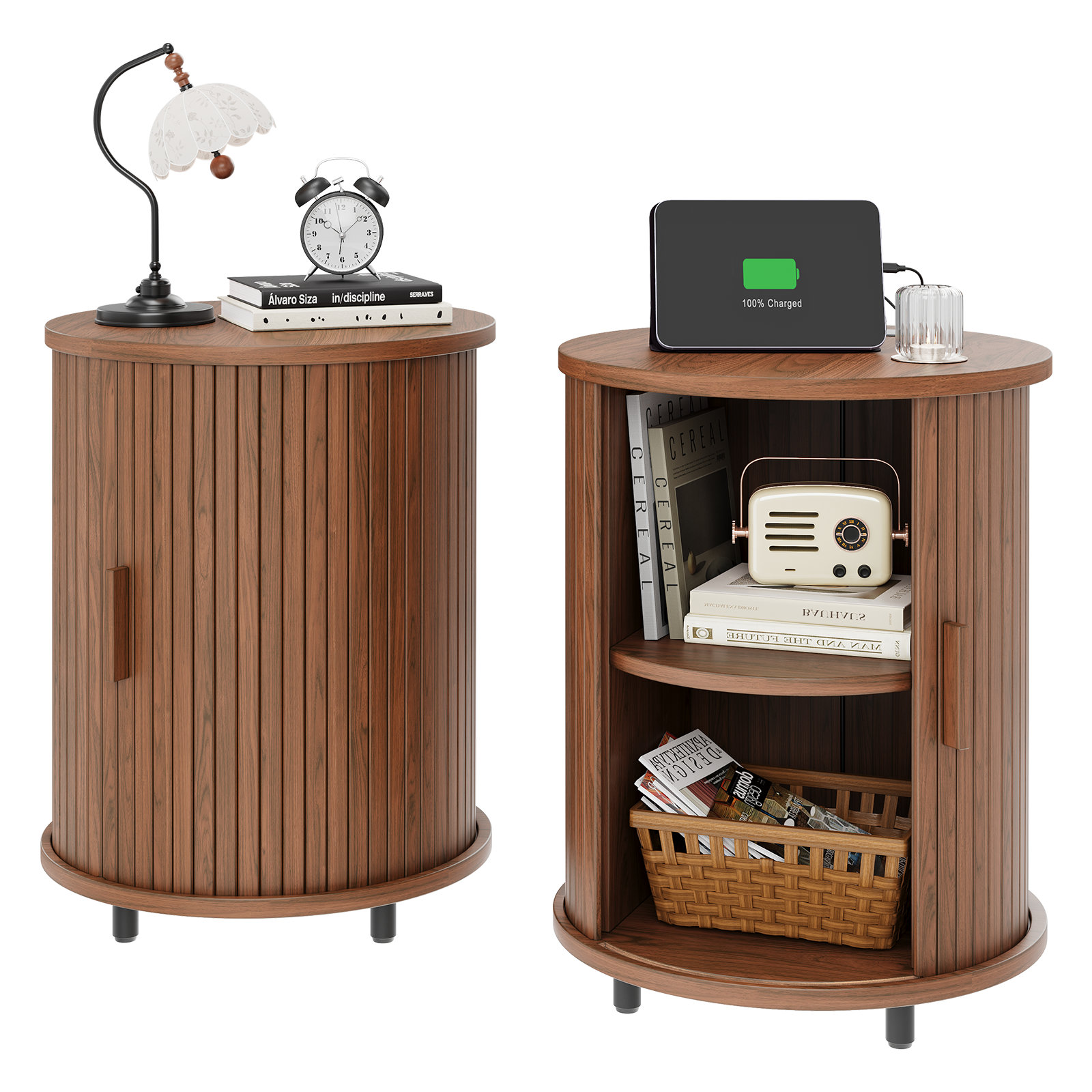 George Oliver 2-Pack End Table with Charging Station & Reviews ...