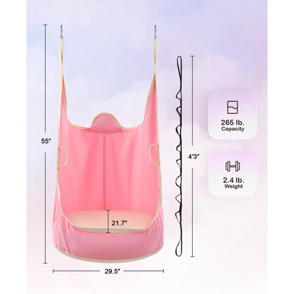 Isabelle & Max™ Kids Pod Swing, Hanging Pod Swing Chair with Inflatable ...