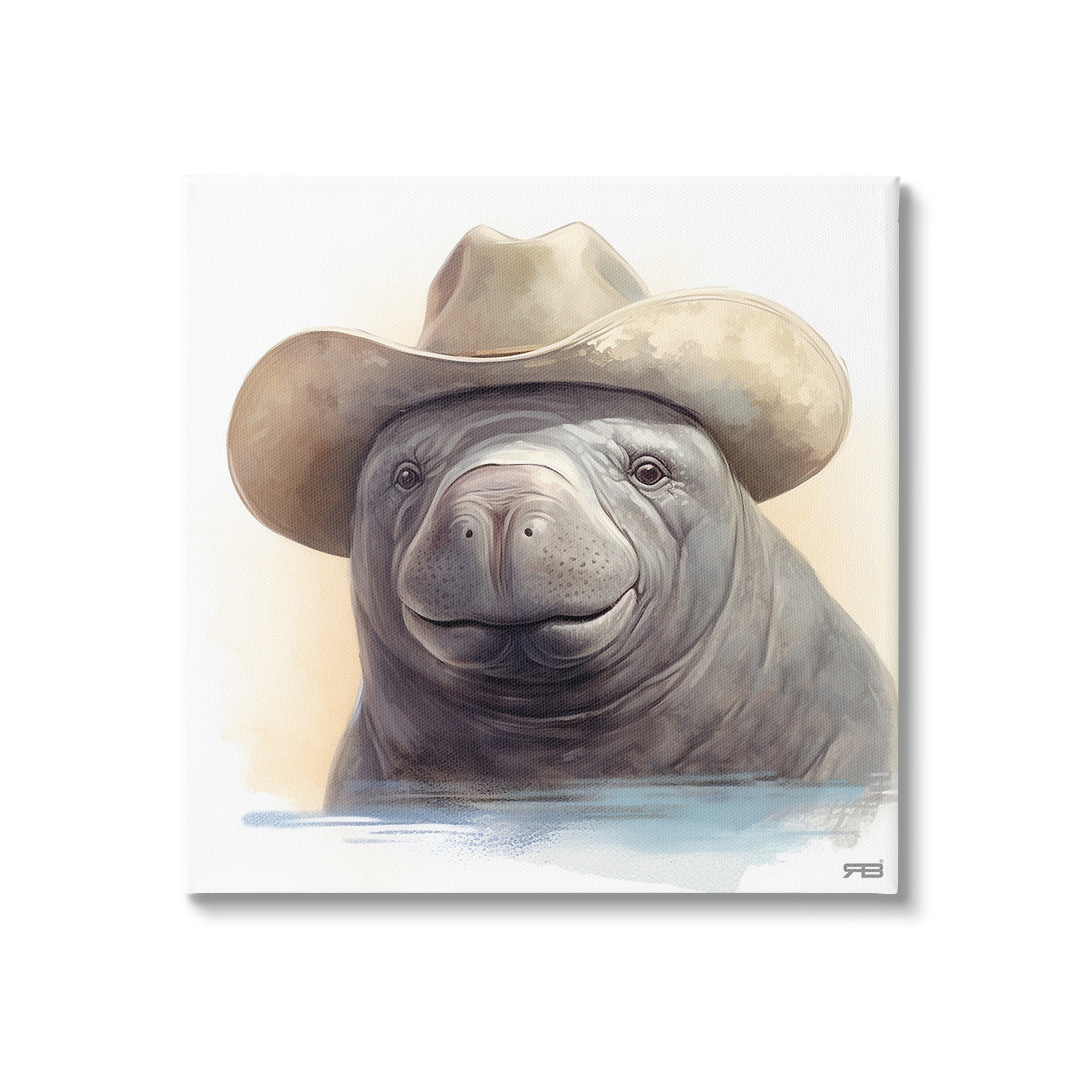 Trinx " Manatee With Southern Hat " by RB | Wayfair