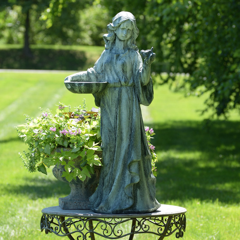 Canora Grey Taijah Angels & Cherubs Weather Resistant Metal Garden ...