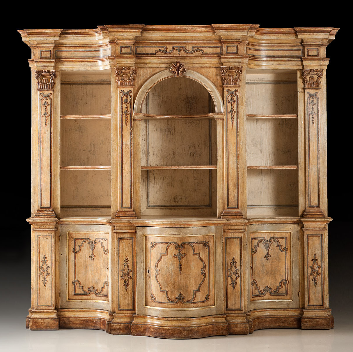 David Michael 94" H x 98" W Solid Wood Library Bookcase | Wayfair