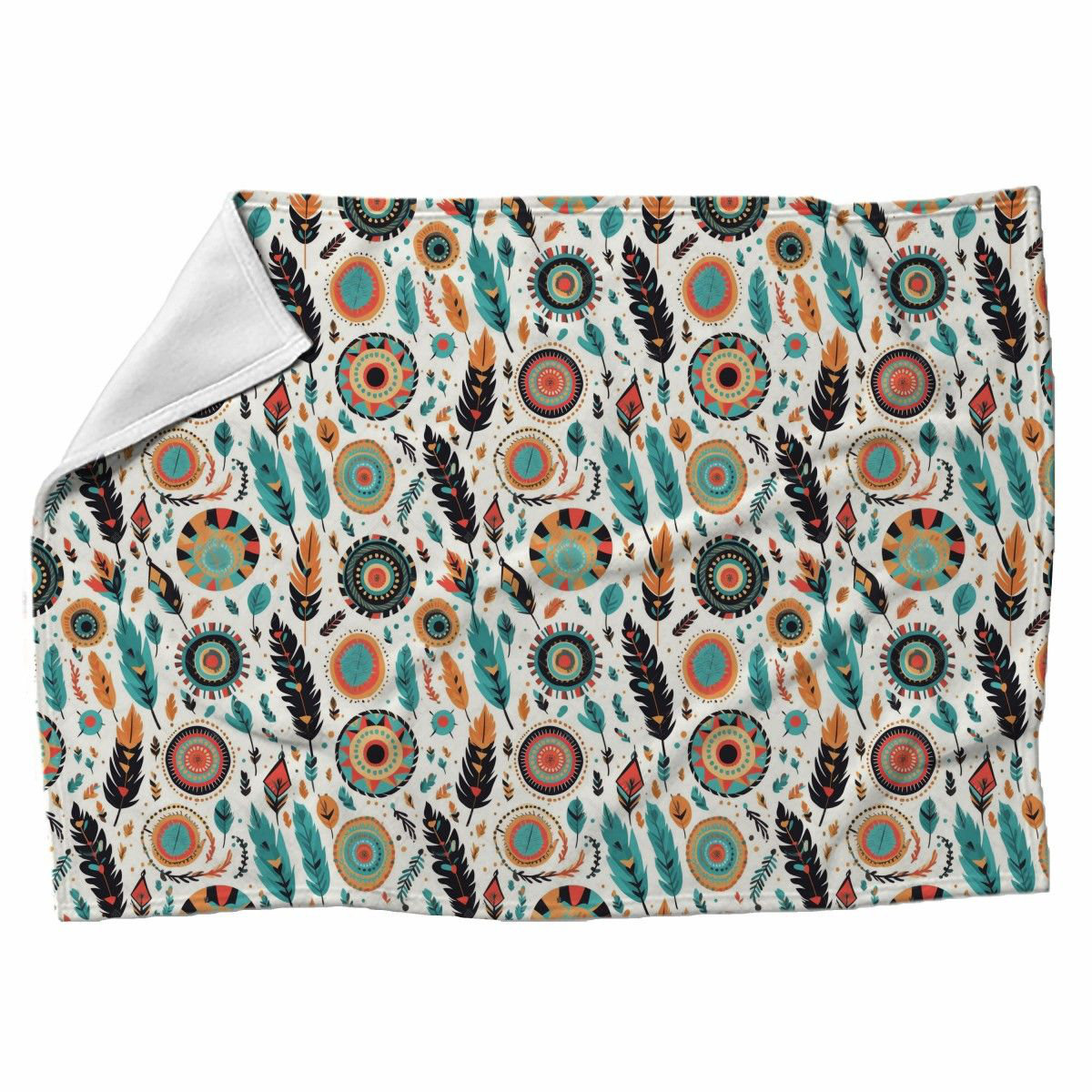 VisionDecor Bohemian Blanket Styles Throw White Throw Fleece Blanket ...