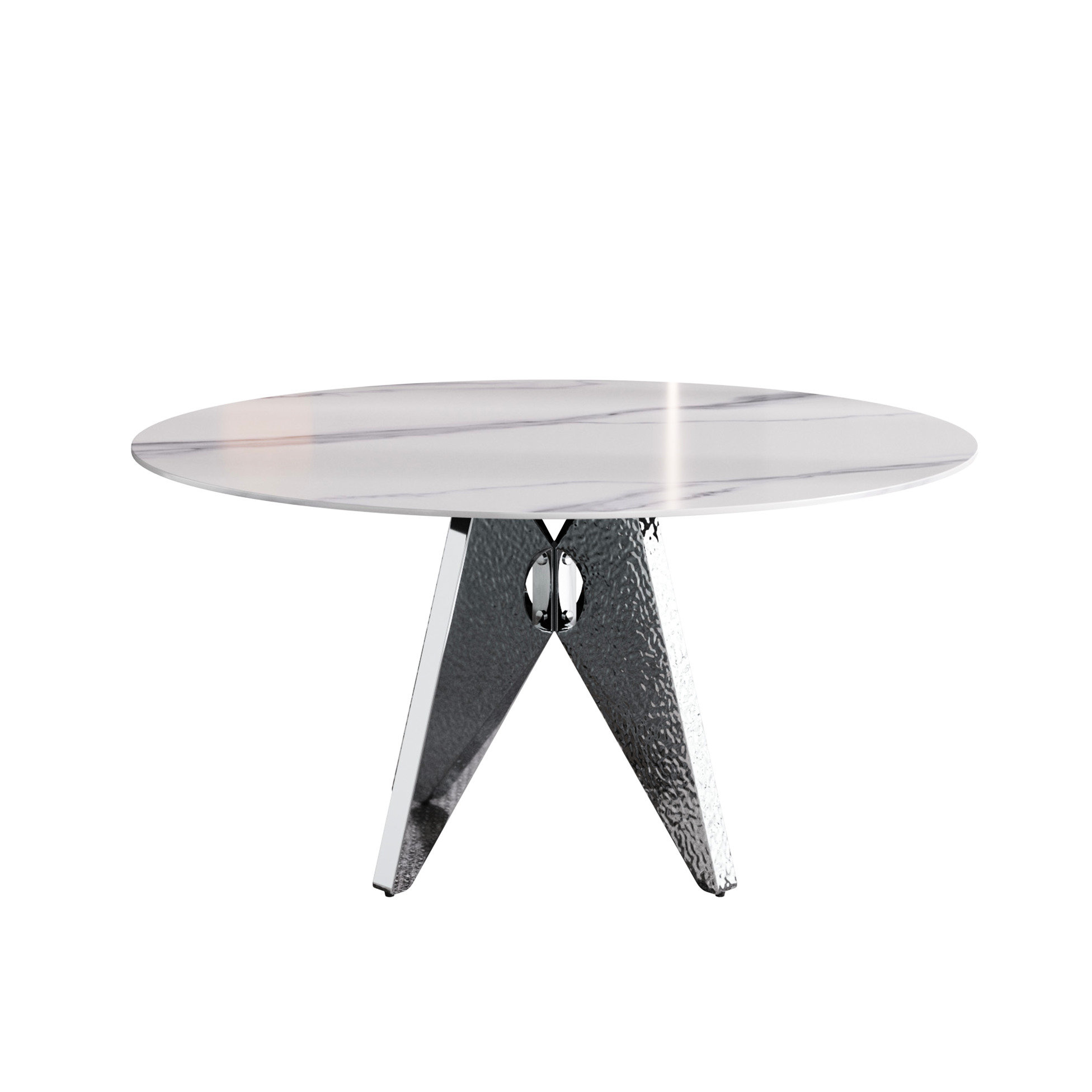Brayden Studio 59.49" Round Sintered Stone Dining Table, With Stable ...