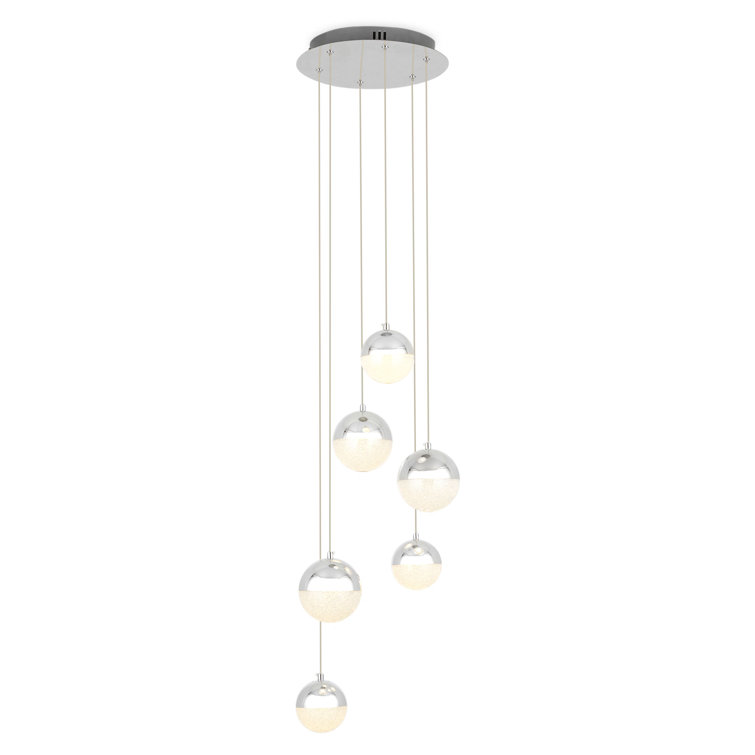 Metro Lane Malaysia 6 - Light Chrome LED Cluster Pendant | Wayfair.co.uk
