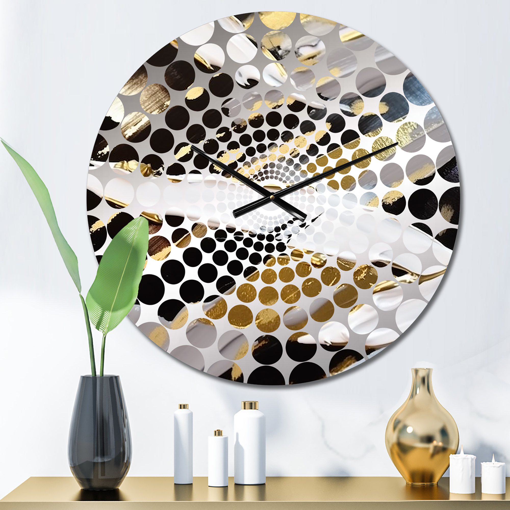 East Urban Home Escher - Abstract Painting Wall Clock | Wayfair