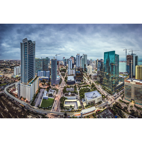 17 Stories Miami Skyline by SeanPavonePhoto - Wrapped Canvas Art Prints ...