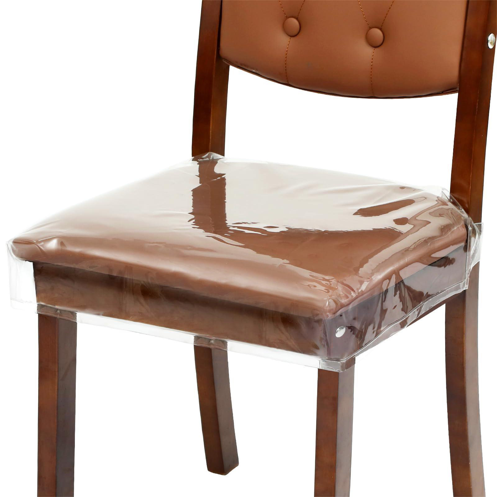 Latitude Run® Plastic Chair Covers For Dining Room,W18*D17 Inches Clear ...