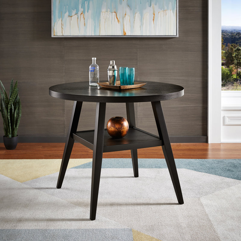 Lark Manor™ Griggsville Black Finish 44" Round Counter Height Table ...