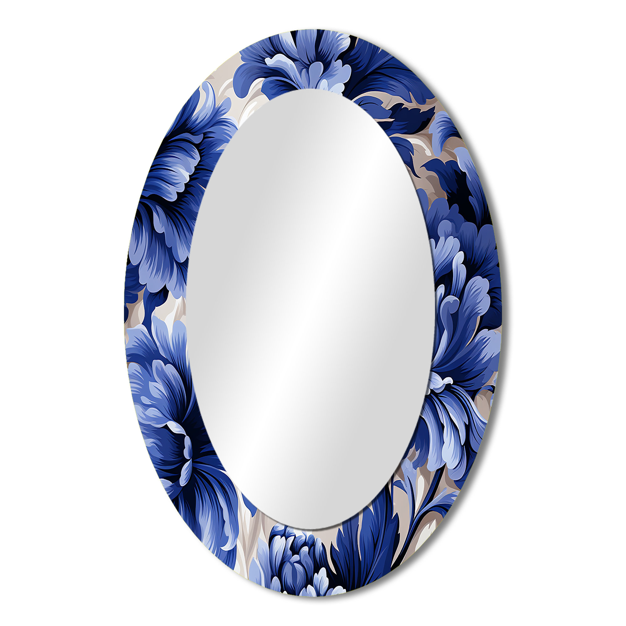 East Urban Home Regal Damask Splendor Victorian Pattern - Blue ...