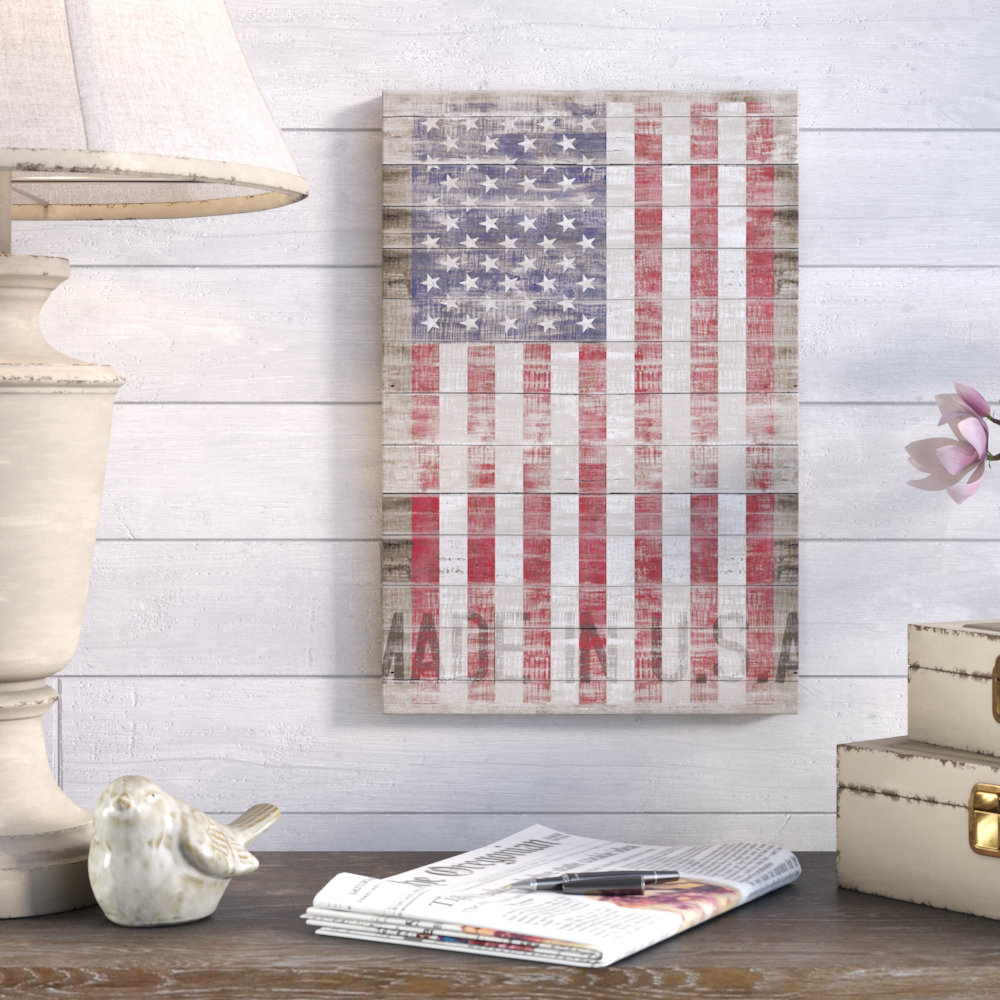 August Grove® American Flag II Graphic Art on Wrapped Canvas & Reviews ...