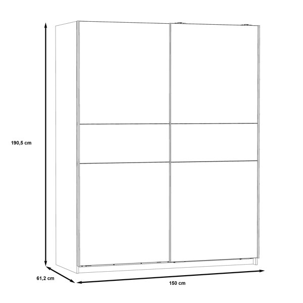 Hashtag Home Anglers Park Wardrobe & Reviews | Wayfair.co.uk