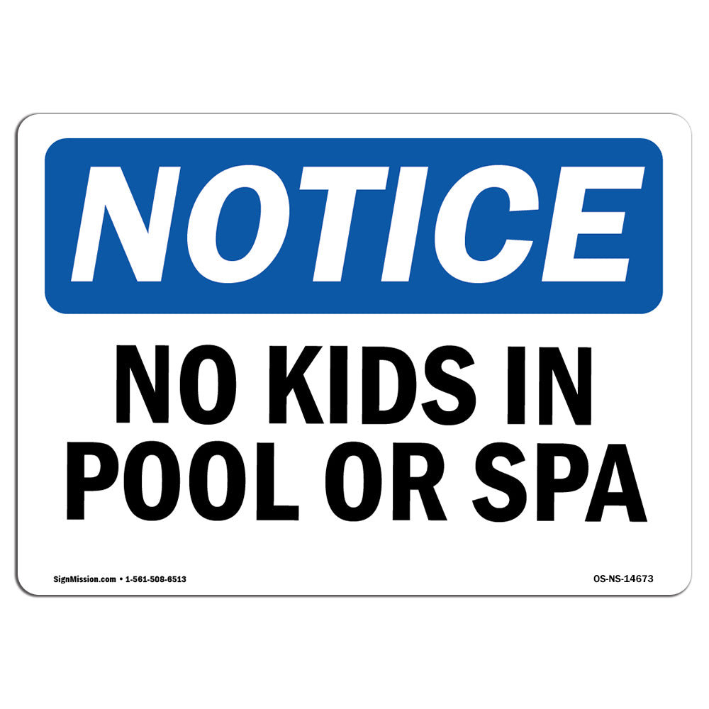 SignMission No Kids in Pool or Spa Sign | Wayfair