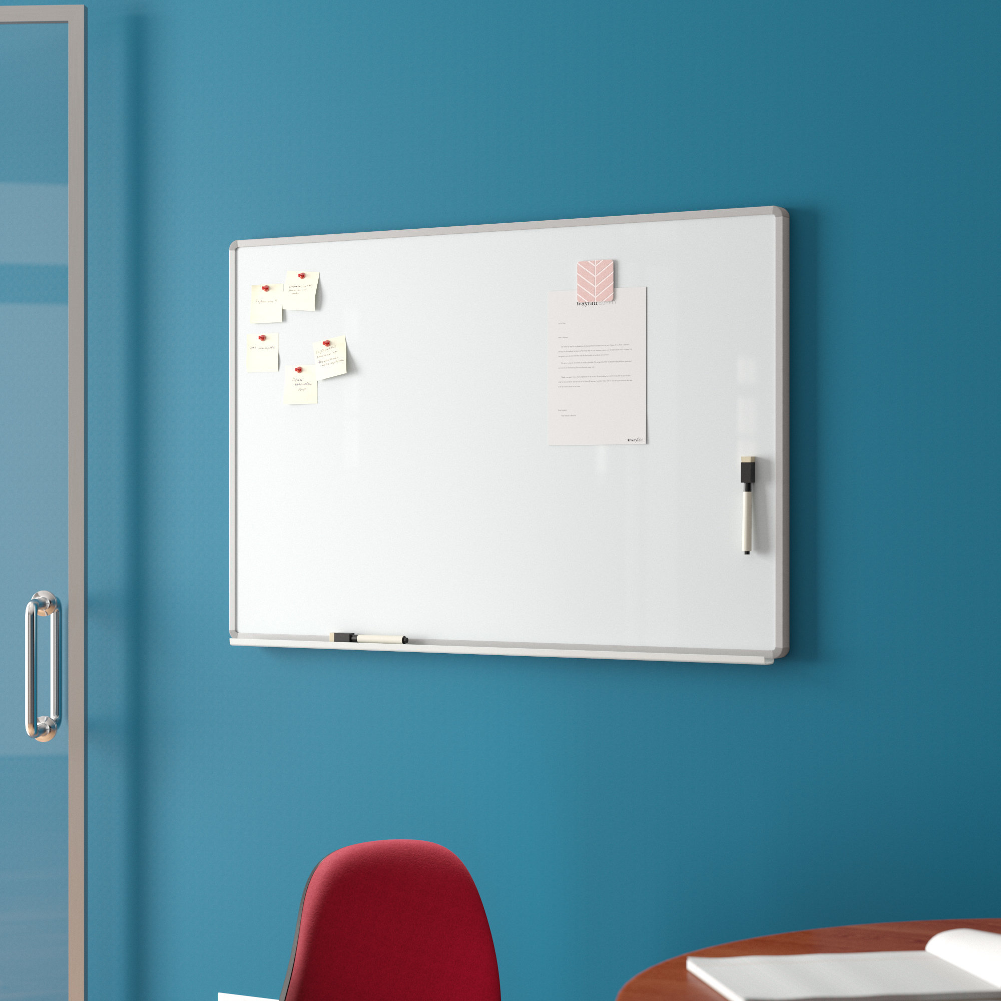 Inbox Zero Magnetic Wall Mounted Whiteboard, 25" x 37" & Reviews | Wayfair