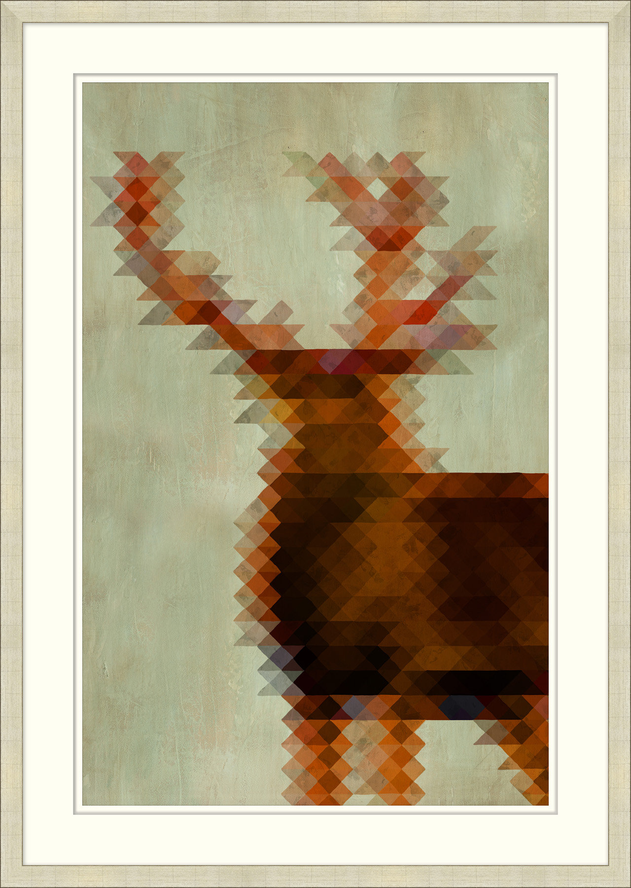 Wendover Art Group Geometric Stag 2 - Picture Frame Graphic Art on ...