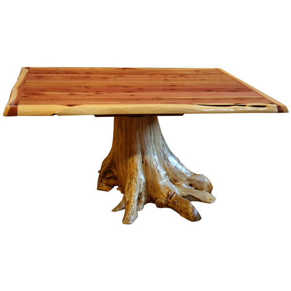 Loon Peak® Guisborough Log Stump Solid Wood Dining Table | Wayfair