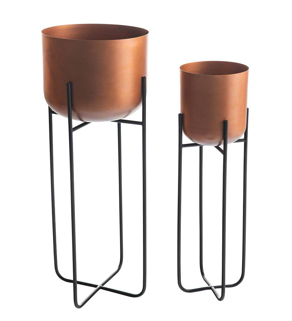 Latitude Run® Metal Pot Planter | Wayfair