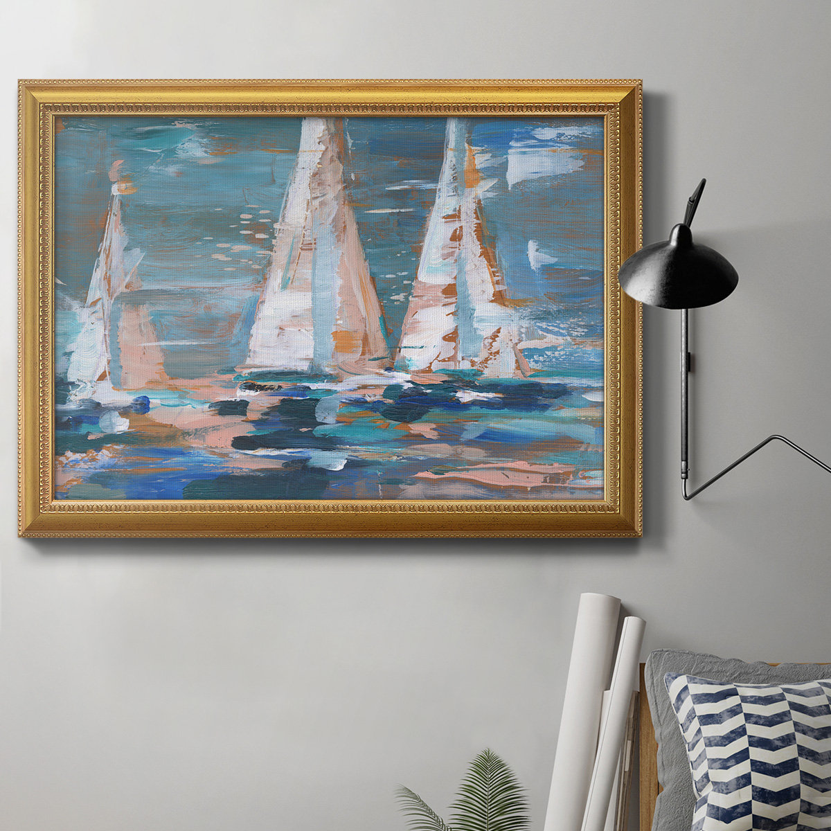 Longshore Tides Pop Regatta II Premium Framed Canvas- Ready To Hang ...