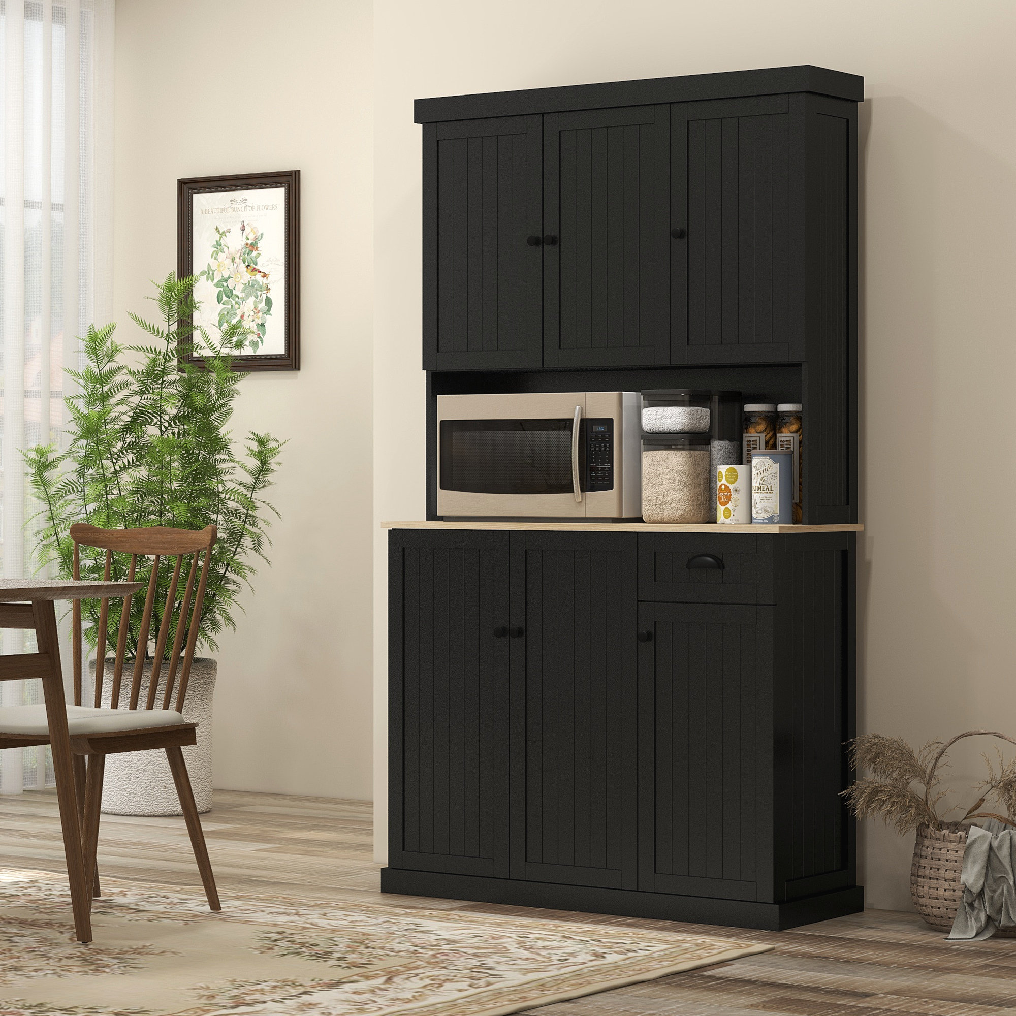Lark Manor™ 71" Buffet With Hutch, Modern Farmhouse Kitchen Pantry ...