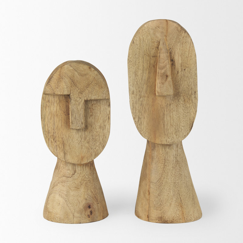 Joss & Main Argenta Wooden Head Sculpture & Reviews | Joss & Main