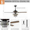 Etta Avenue™ 52" Rafferty 5 - Blade Crystal Ceiling Fan with Remote ...