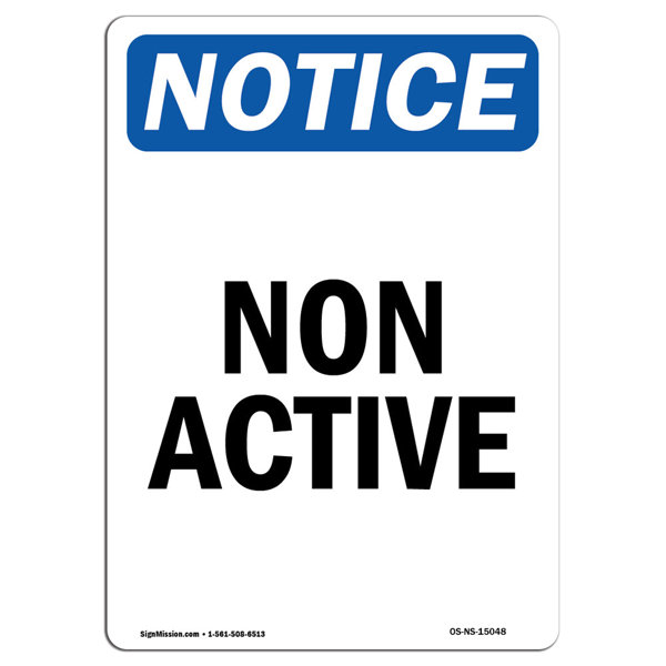SignMission Non Active Sign | Wayfair