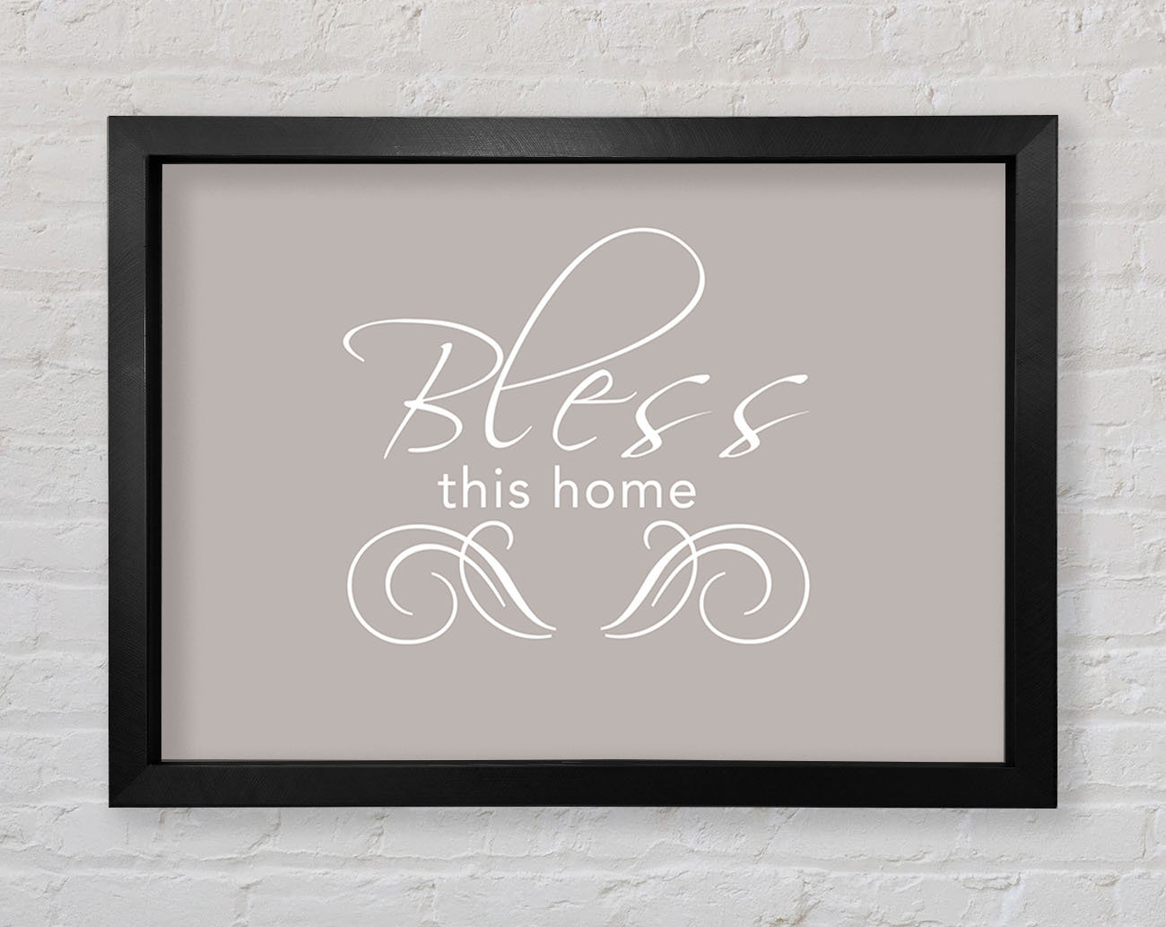 Happy Larry Home Quote Bless This Home Beige Framed Print | Wayfair.co.uk