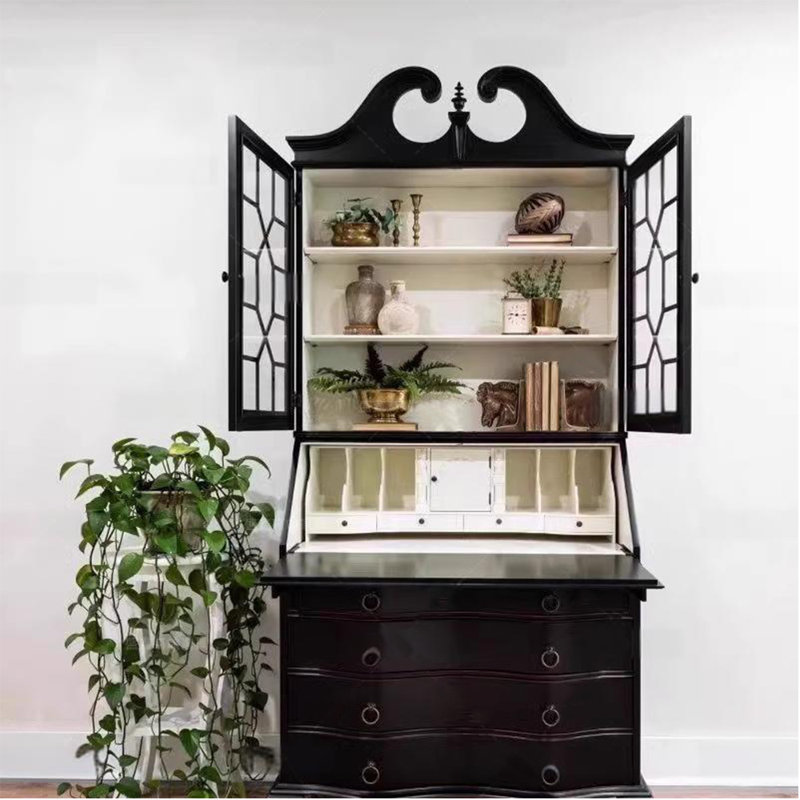 Parttlion French style solid wood vintage locker bookcase | Wayfair