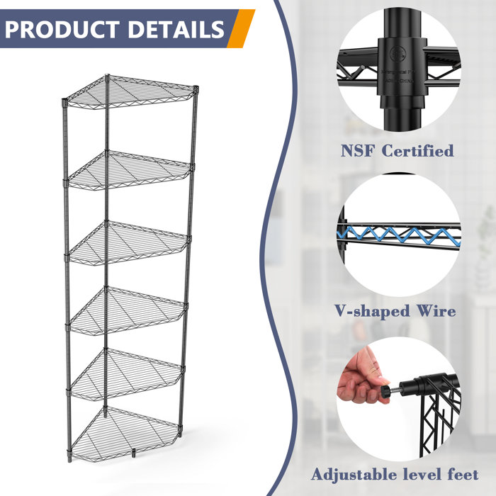 Rebrilliant Librun 20'' W Height -Adjustable Shelving Unit | Wayfair