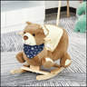 Ophelia & Co. Qaba Baby Rocking Horse with Lullaby, Plush Bear Themed ...