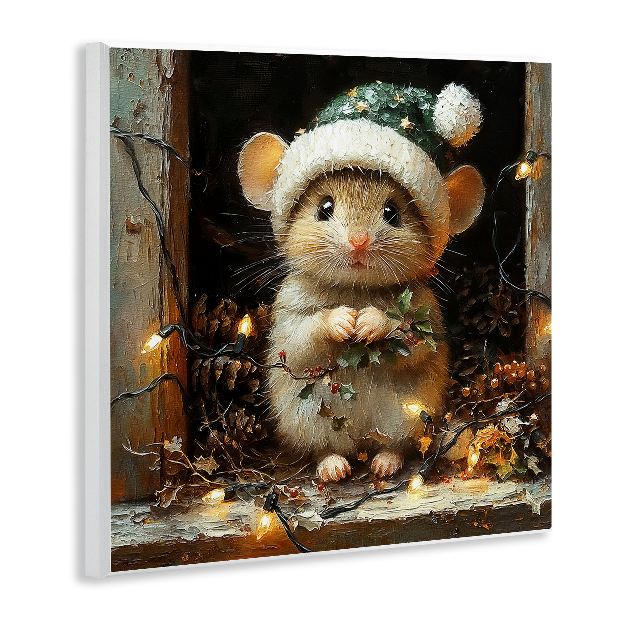 Ophelia & Co. Barn Mouse with Christmas Lights Wall Plaque, design by ...