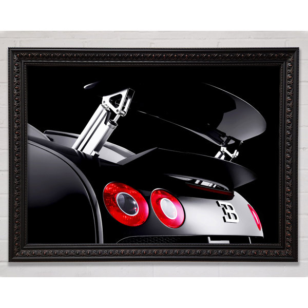 Bright Star Bugatti Veyron Rear Silver - Single Picture Frame Print ...