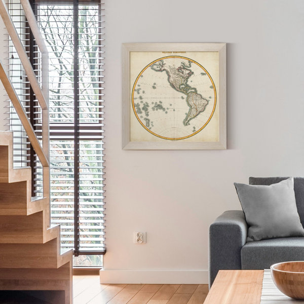 Trinx 1812 Western Hemisphere Framed Print - Wayfair Canada