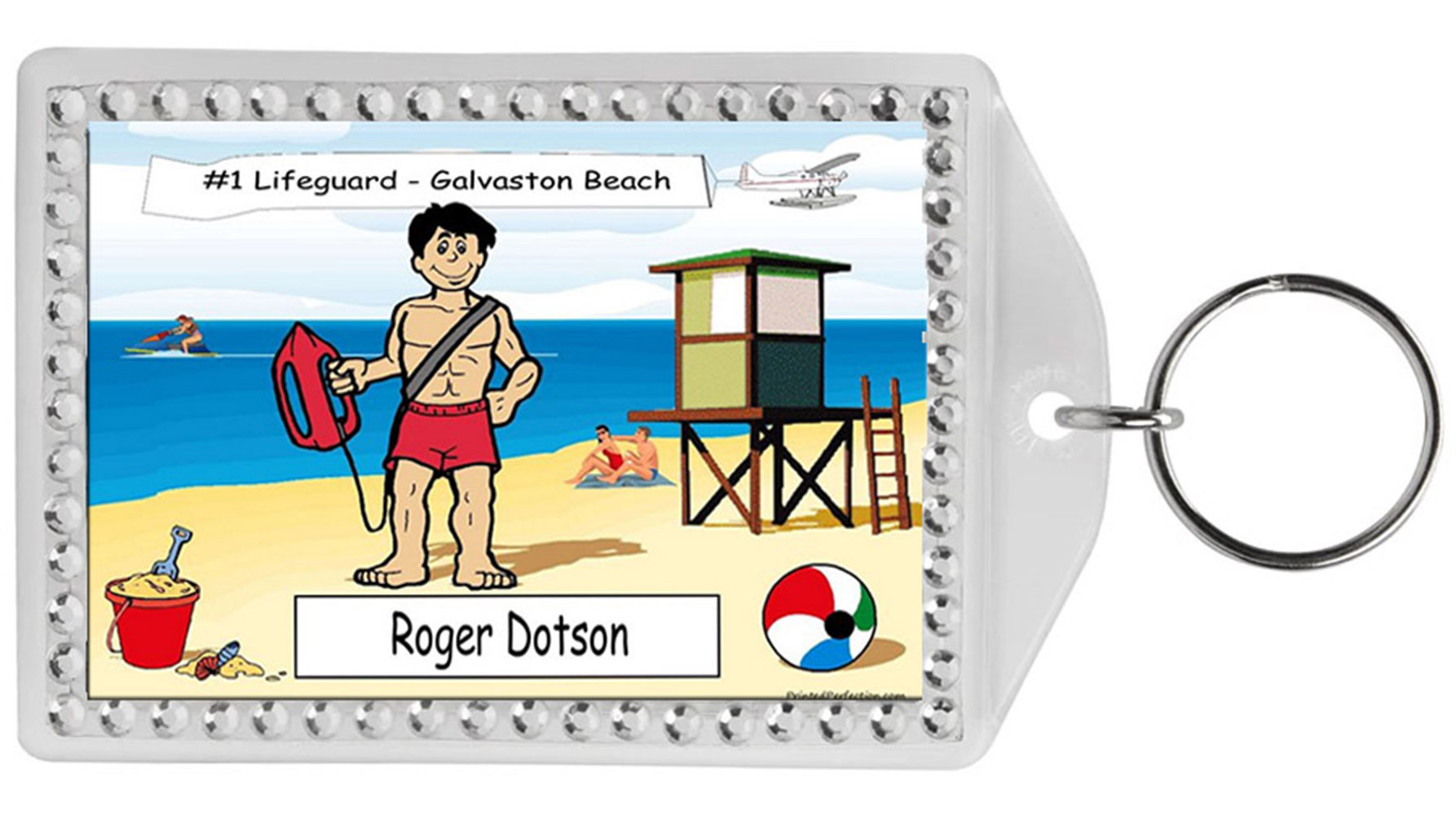 Printed Perfection Personalized Name That Toon Lifeguard - Male ...