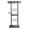 VEVOR Podium Stand 47 in Curved Metal Lectern Storage Shelf Classroom ...
