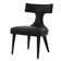 Global Views Anvil Back Dining Chair-Black Leather | Wayfair