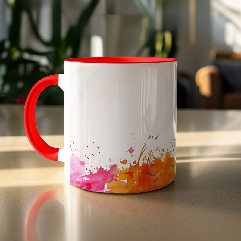 East Urban Home Kids Drawing Style 11oz Accent Mugs – Ceramic Coffee ...