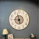 Gracie Oaks Killebrew Round Wood Slat Wall Clock with Distressed Finish ...