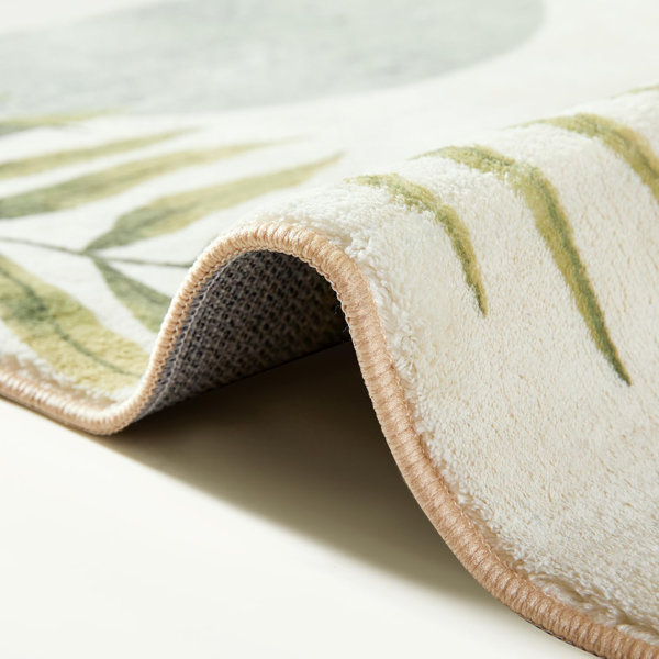 Corrigan Studio® Mid Century Modern Washable Rug, Green Boho Cute ...